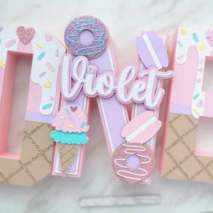 Sweet One First Birthday 3D Letters, Sweets Theme Party Decoration ...