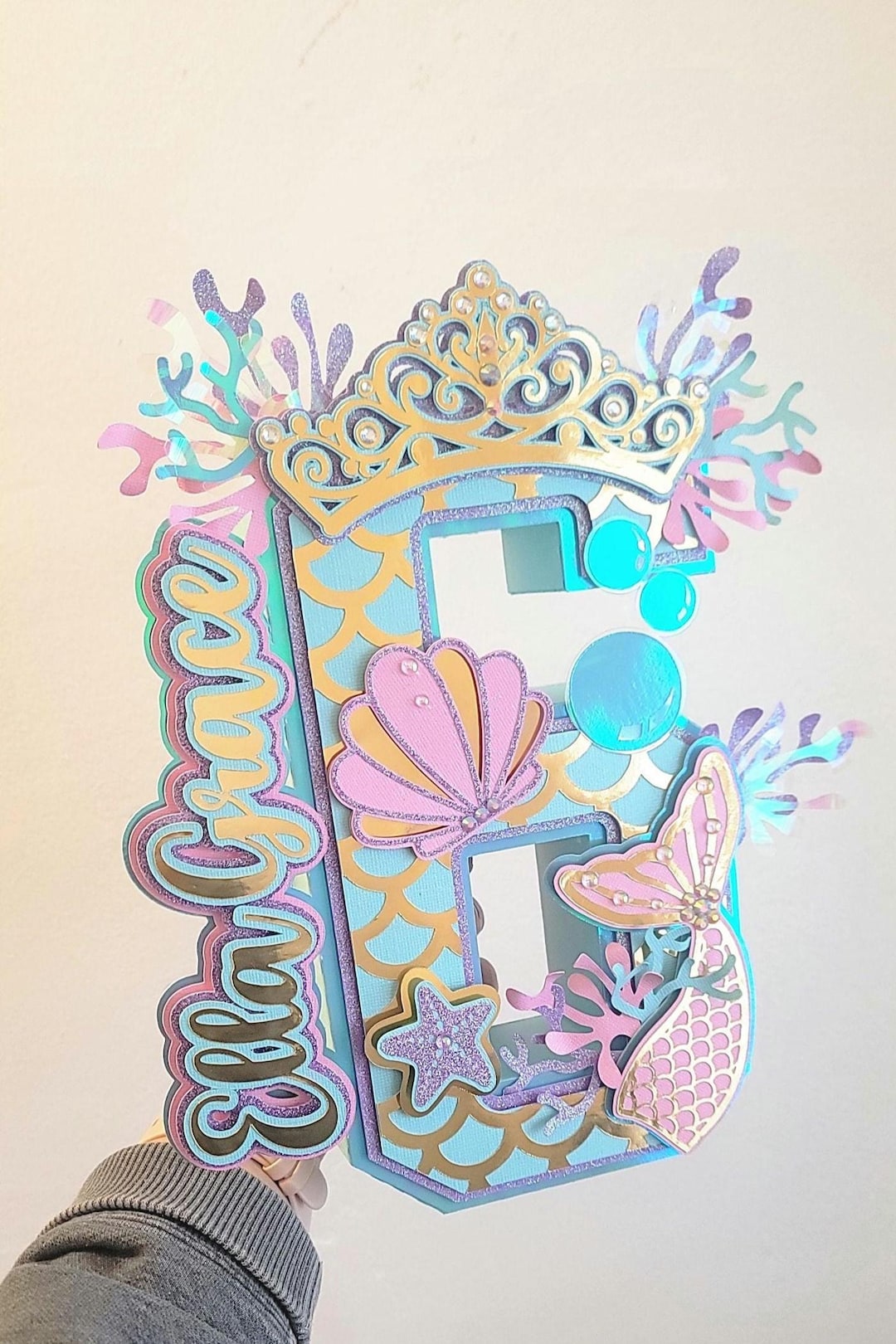 Mermaid Theme 3d Numbers, Table Centerpiece and Party Decorations, 10 ...