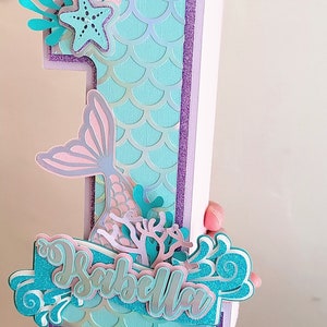 Mermaid Theme 3d Numbers, Table Centerpiece and Party Decorations, 10 ...