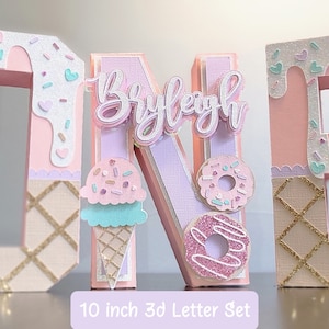 10 Inch Sweet One First Birthday 3D Letters, Sweets Theme Party ...