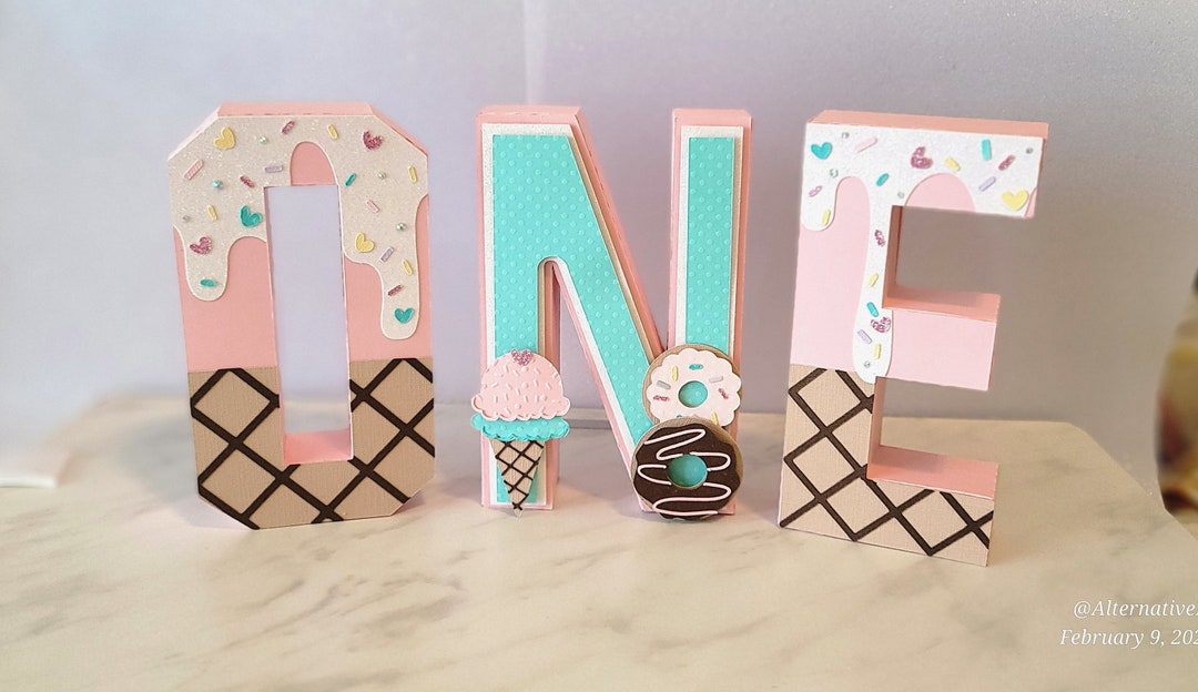 Sweet One First Birthday 3D Letters Sweets Theme Party - Etsy
