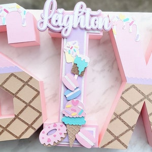 10 Inch Sweet One First Birthday 3D Letters, Sweets Theme Party ...