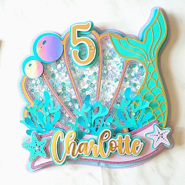 Mermaid Cake Topper - Etsy