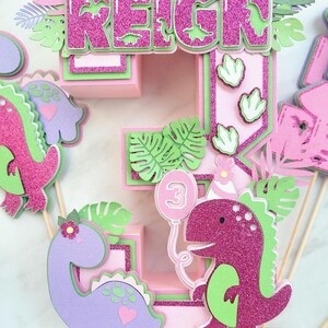 3 Rex Dinosaur Number, 10 Inch Birthday Centerpiece - Etsy