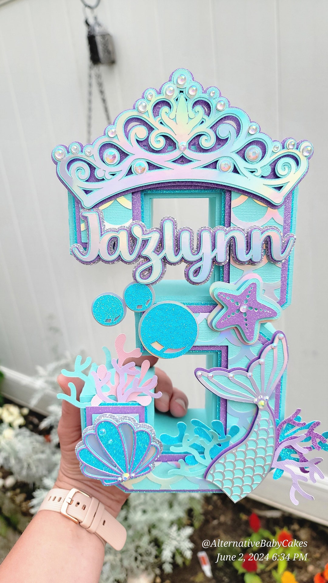 Mermaid 3D Number: 10-inch Party Centerpiece - Etsy