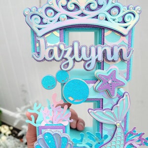 Mermaid Theme 3d Numbers, Table Centerpiece and Party Decorations, 10 ...