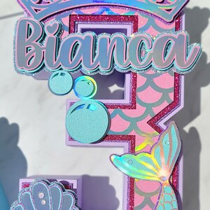 Mermaid Theme 3d Numbers, Table Centerpiece and Party Decorations, 10 ...