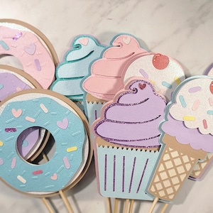 Sweets Party Table Centerpieces,sweet One, Two Sweet, Ice Cream, Donut ...