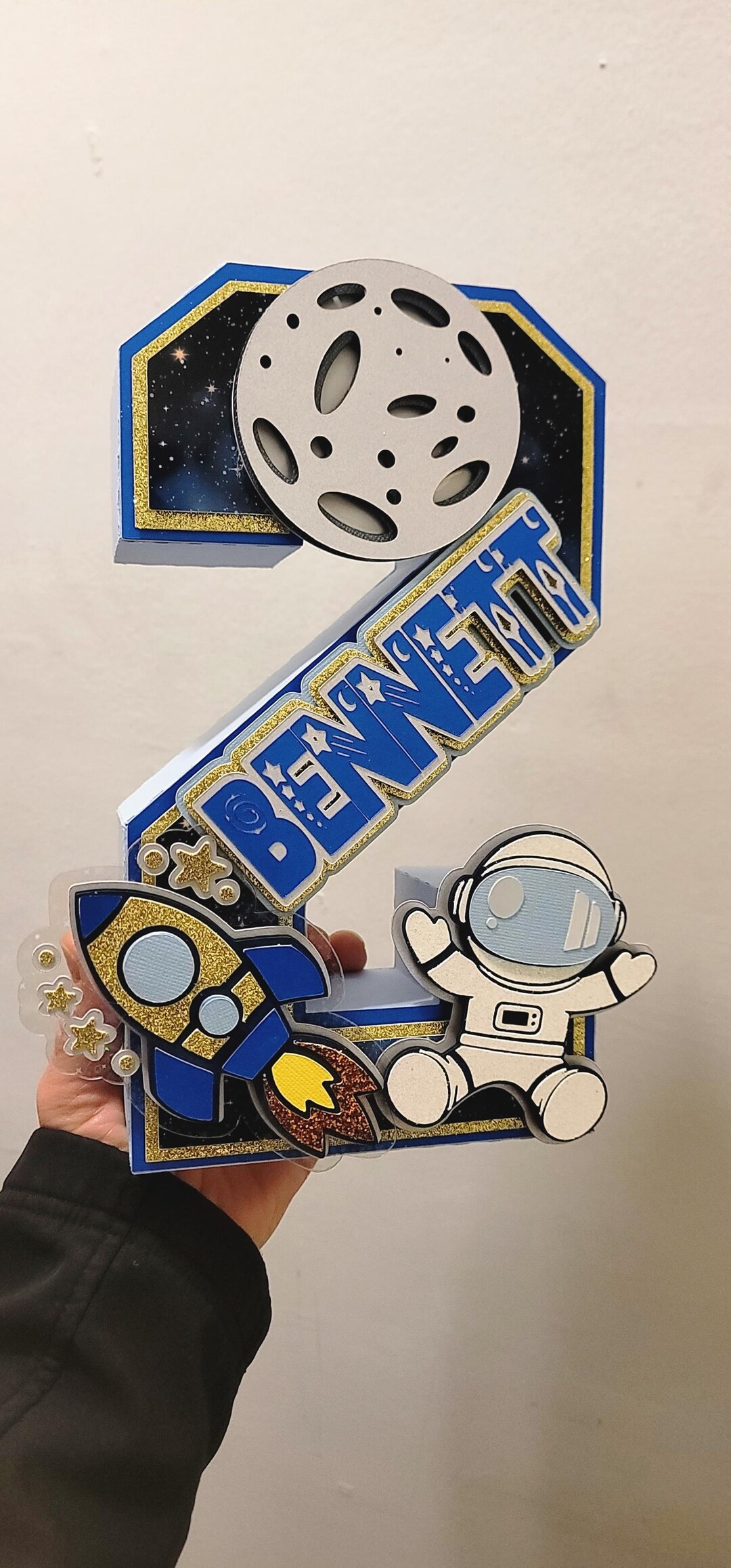 2 the Moon, Space Themed Two, Personalized 3d Number, Astronaut, Rocket ...