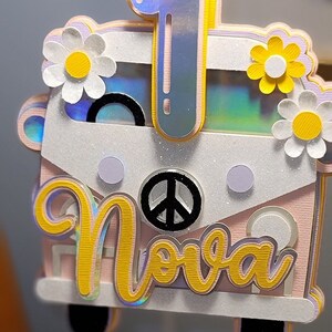 Groovy One Hippy Bus With Daisy Cake Topper Two Groovy - Etsy