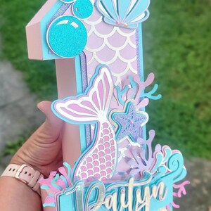 Mermaid Theme 3d Numbers, Table Centerpiece and Party Decorations, 10 ...