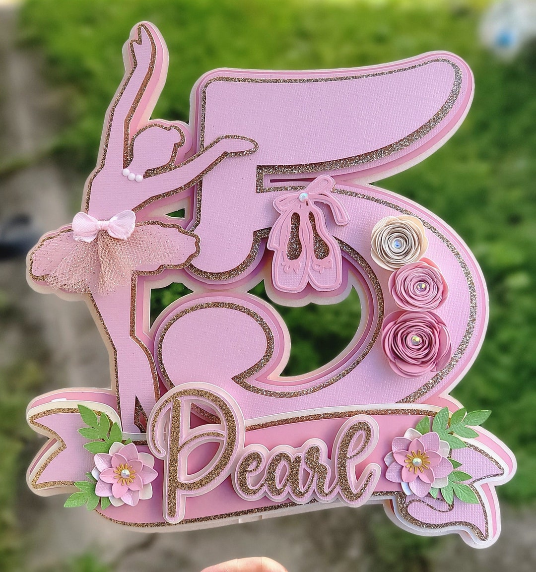 Personalized Ballerina Birthday Cake Topper Ballet Dancer - Etsy