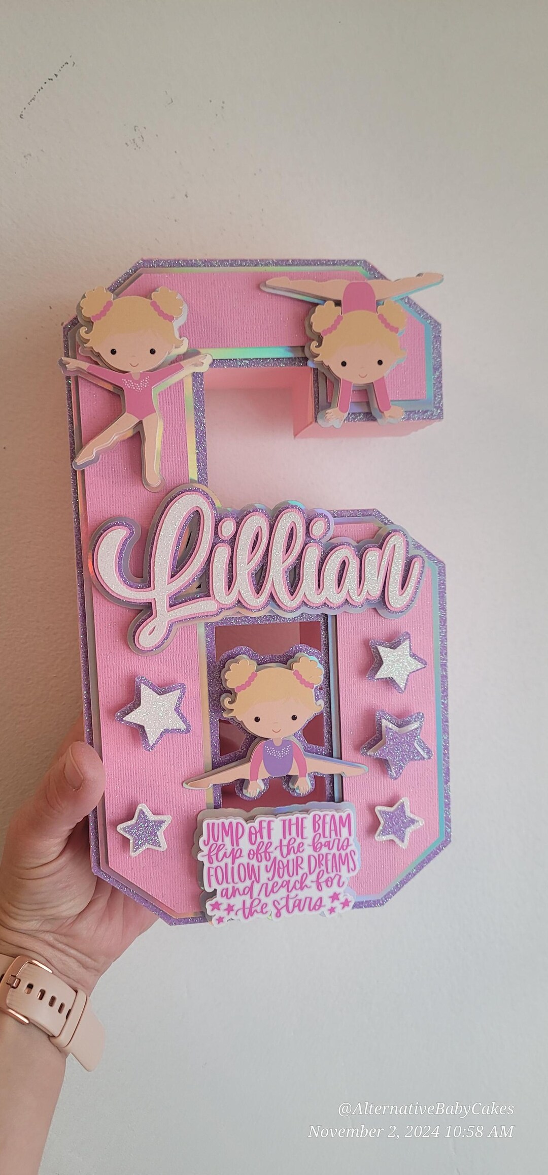 Gymnastics 3d Number Centerpiece, Gymnastics Birthday Decoration - Etsy
