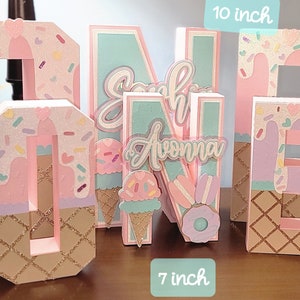 Sweet One First Birthday 3D Letters, Sweets Theme Party Decoration ...