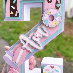 Two Sweet Personalized 3D Number 2, Sweets Birthday Party Decoration or ...