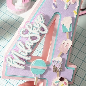 Four Ever Sweet Personalized 3D Number 4, Sweets Birthday Party ...