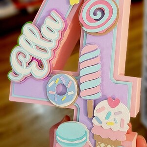 Four Ever Sweet Personalized 3D Number 4, Sweets Birthday Party ...