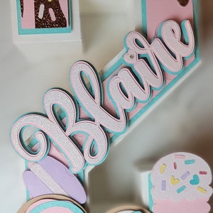 Two Sweet Personalized 3D Number 2, Sweets Birthday Party Decoration or ...