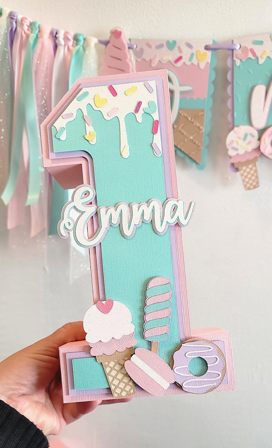 Sweet 1 First Birthday 3D Number, Custom 3d Number 1 Photo Prop or ...