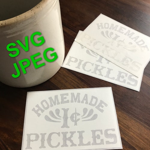 Friends Homemade 1 Cent Pickles Lettering Digital File - Etsy