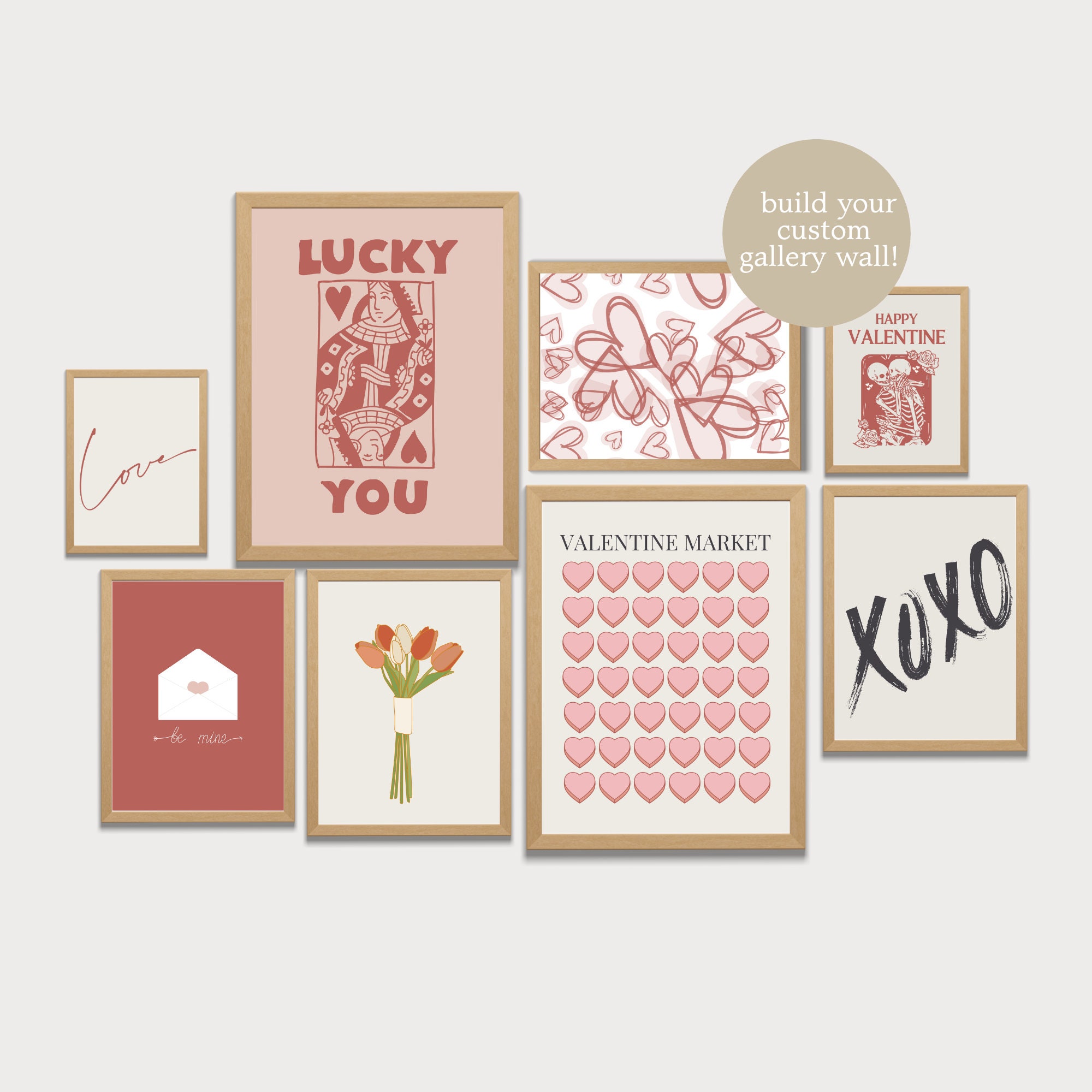 Valentines Day Printable Gallery Wall Art, Galentine's Decor, Set of 10 ...