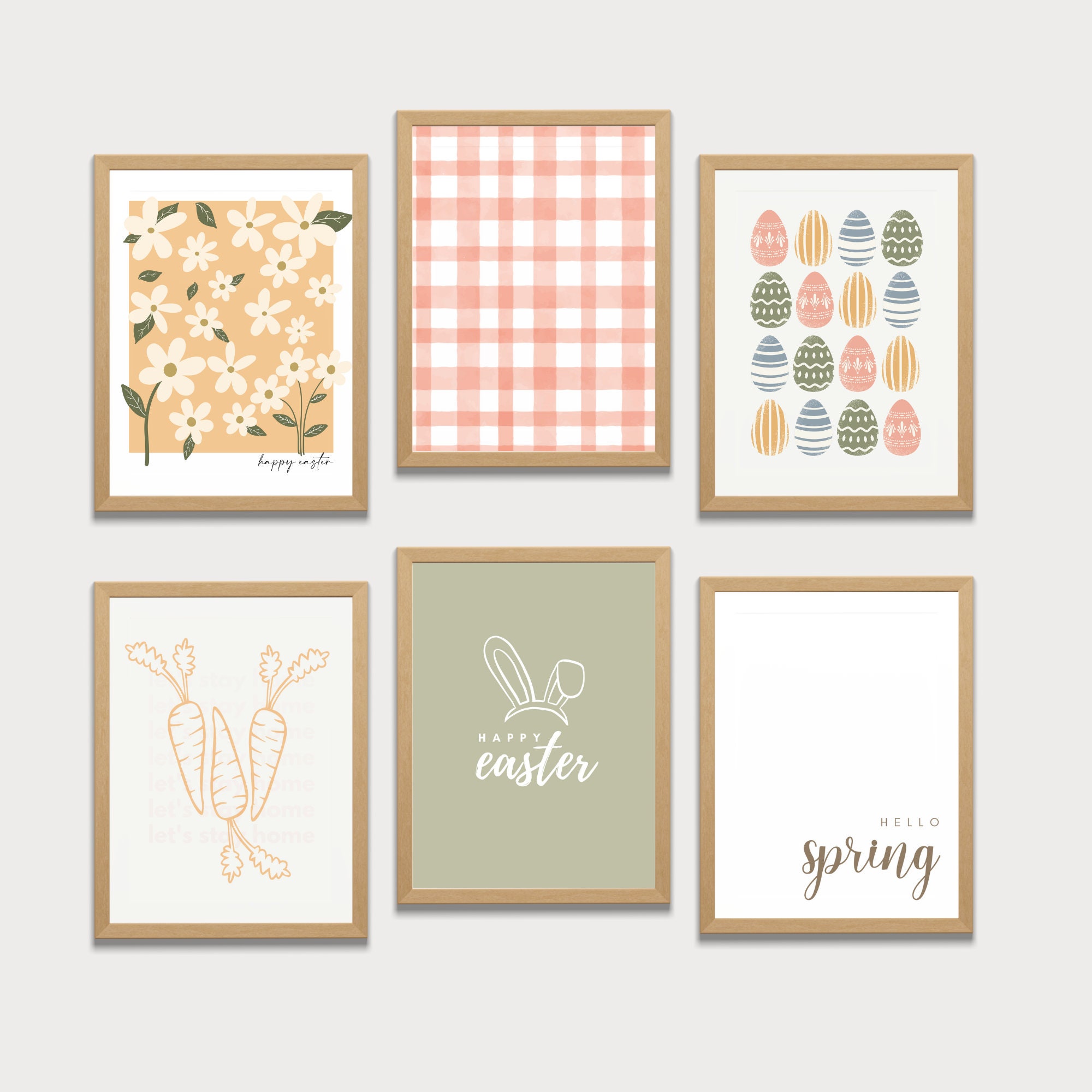 Easter Gallery Wall Art Set of 10, Printable Wall Art, Spring Art ...