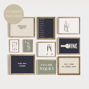 Bar Gallery Wall Art, Set of 10, Bar Art Prints - Etsy