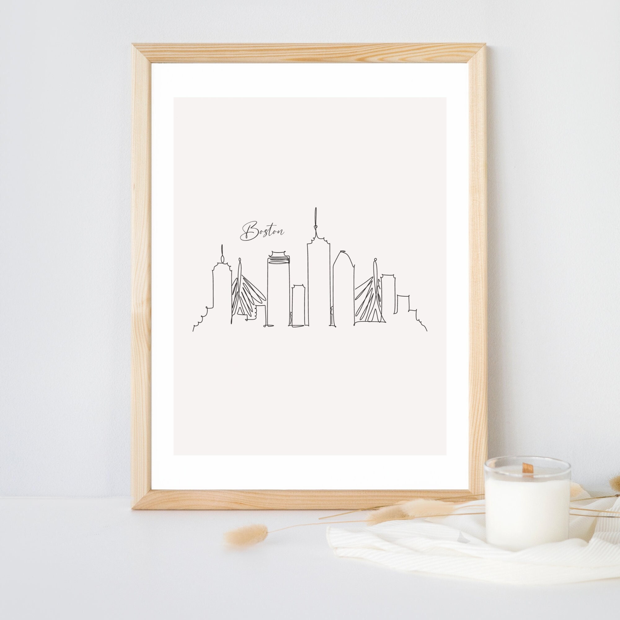 Boston Print, Abstract Wall Art, Printable Wall Art, Boho Prints, Beige ...