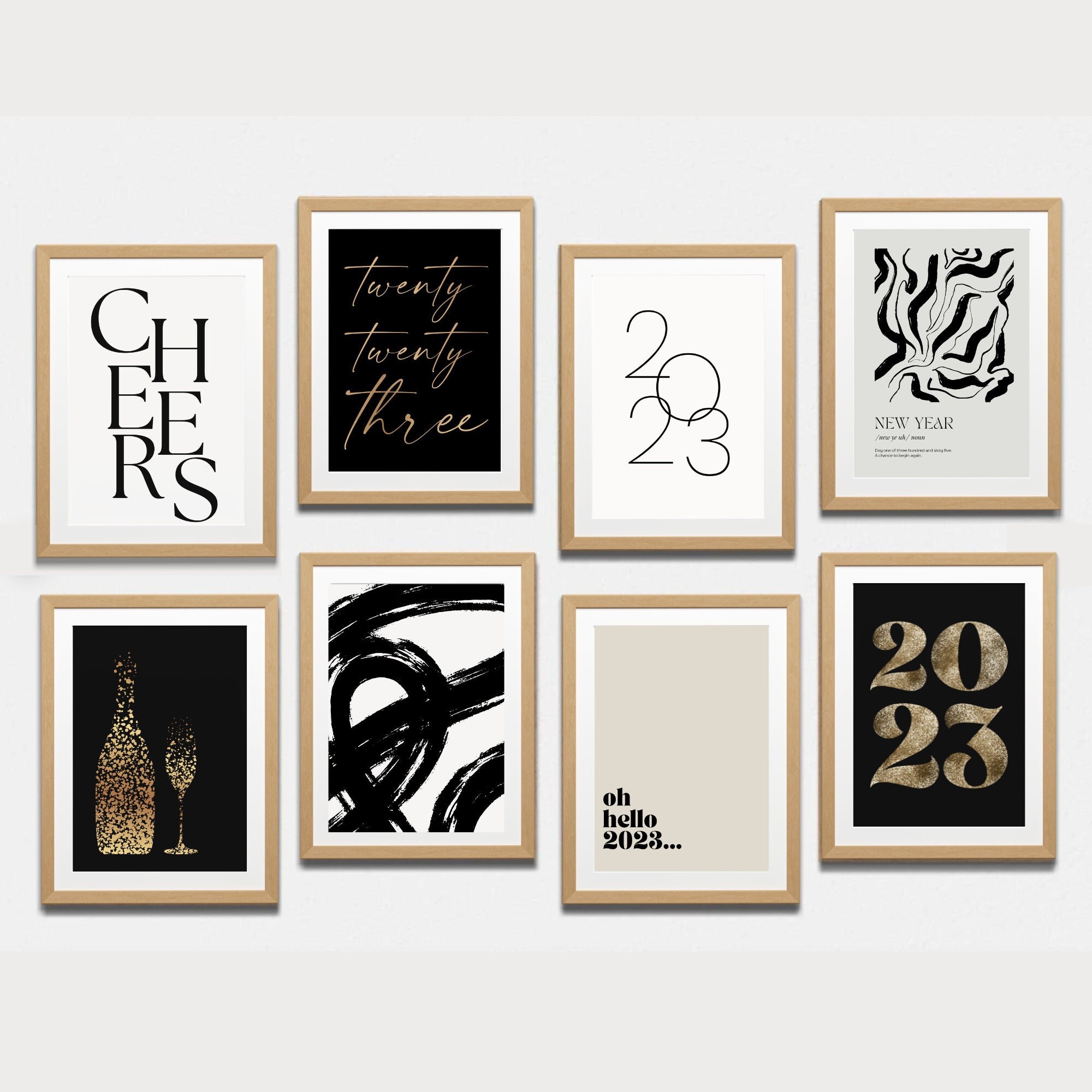 New Years Eve Decorations, 10 PRINTABLES, 2023, New Years Eve Decor ...