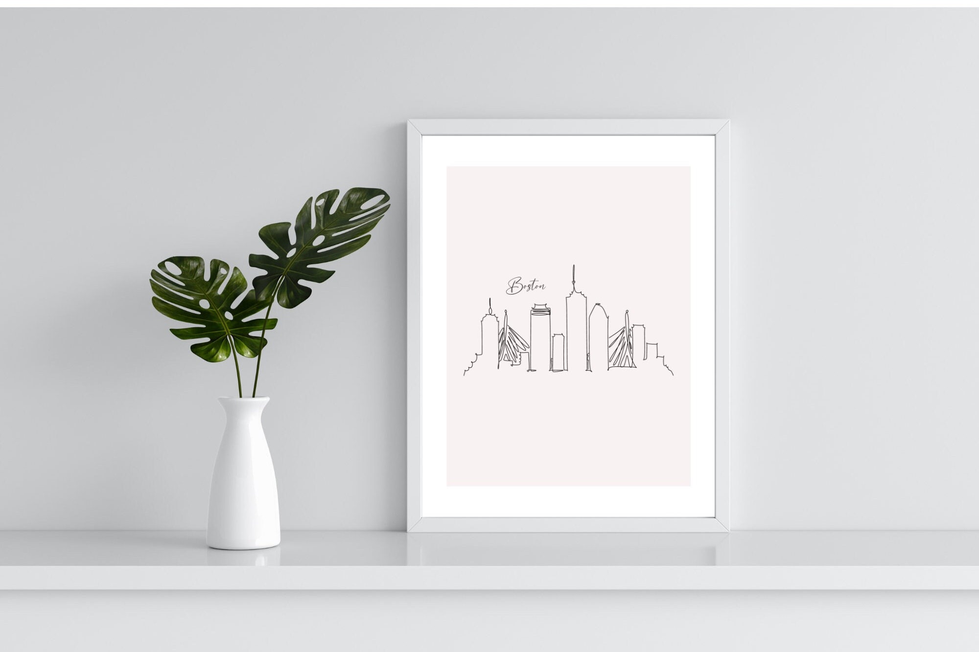 Boston Print Abstract Wall Art Printable Wall Art Boho - Etsy