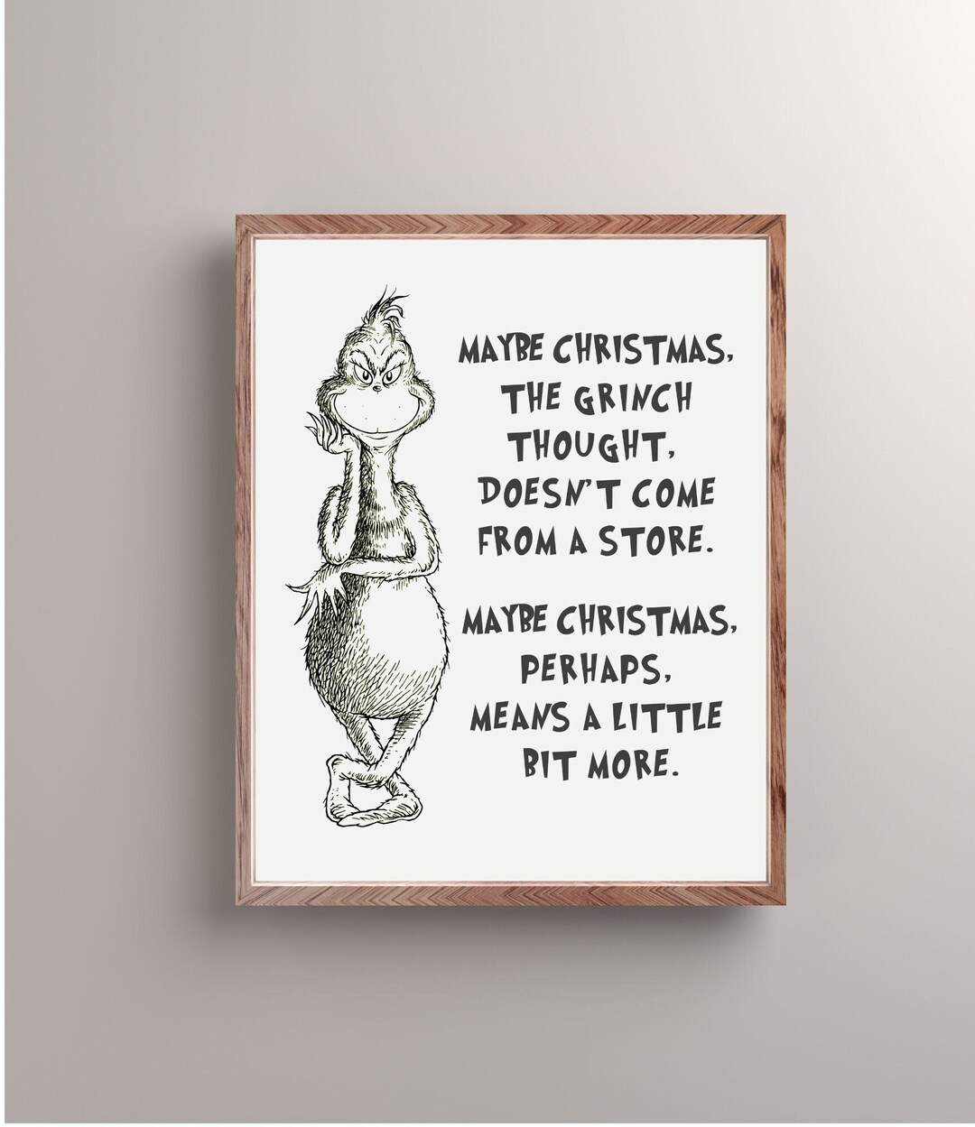 Grinch Christmas Digital Print, Instant Downloadable Digital Print ...