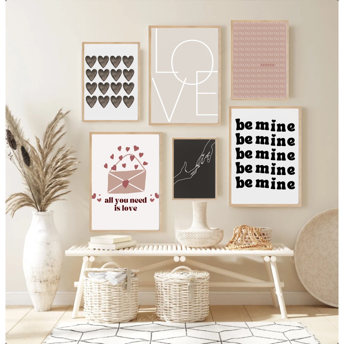 Valentines Day Printable Gallery Wall Art, Galentine's Decor, Set of 20 ...