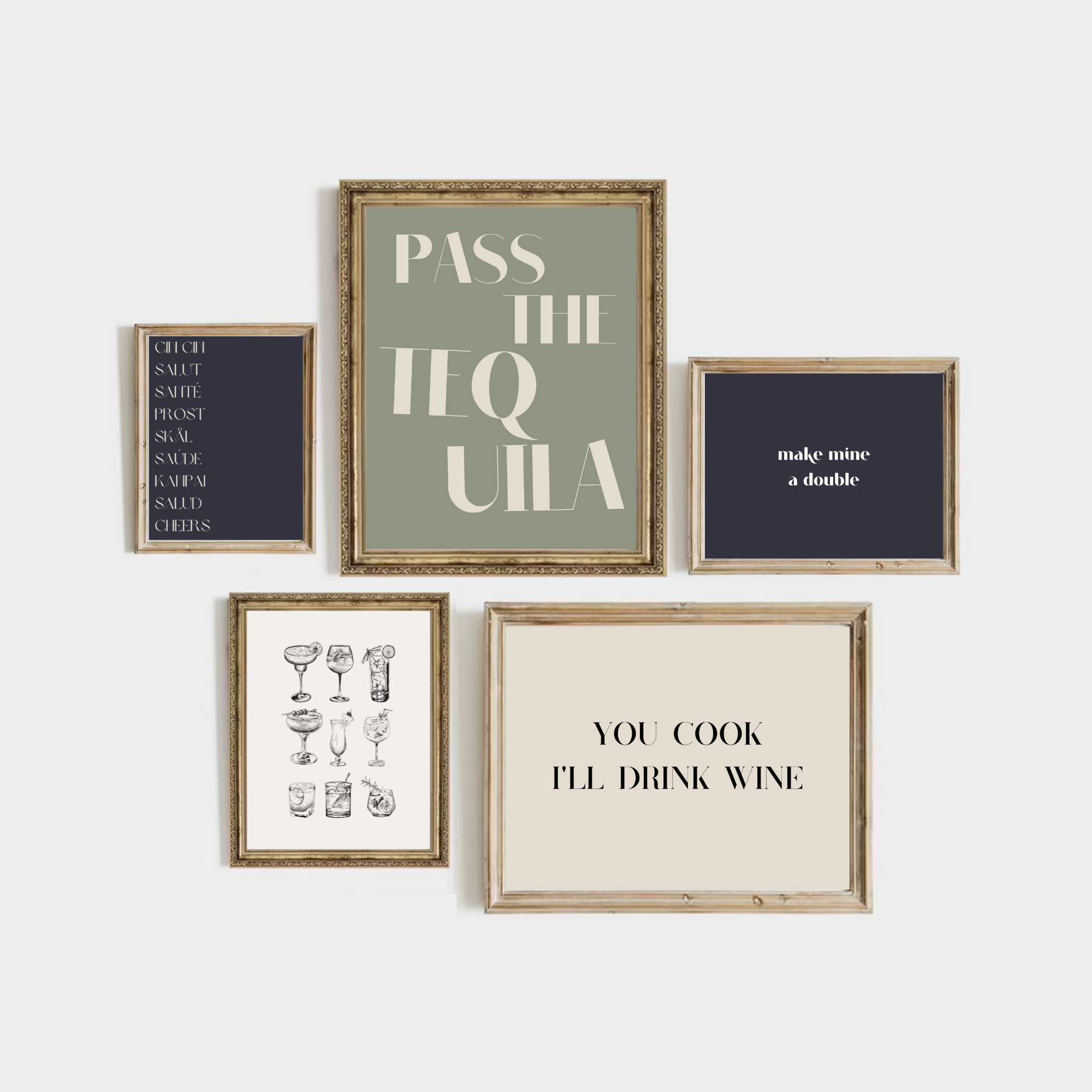 Bar Gallery Wall Art, Set of 10, Bar Art Prints - Etsy