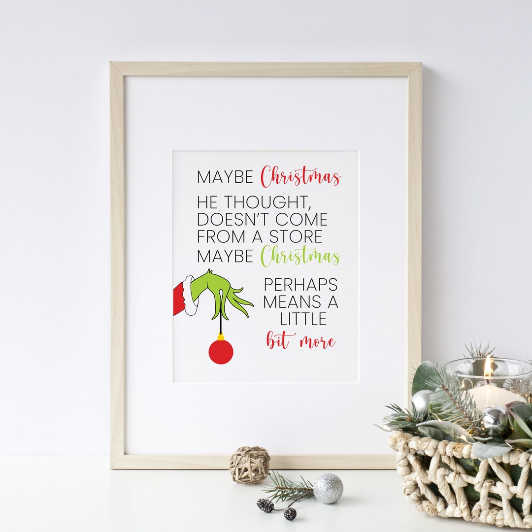 Grinch Christmas Digital Print (Download Now) - Etsy