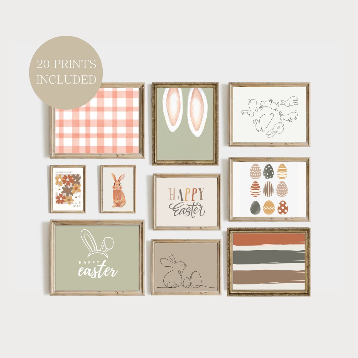 Easter Art Mega Bundle, Set of 20, Printable Wall Art, Spring Art ...