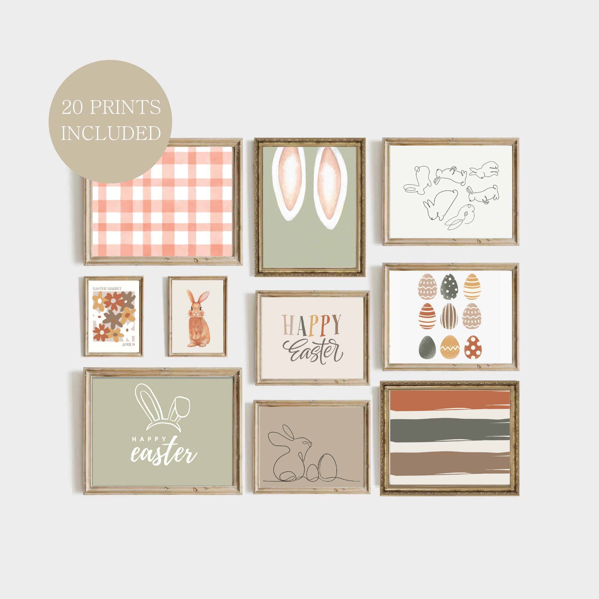 Easter Art Mega Bundle, Set of 20, Printable Wall Art, Spring Art ...