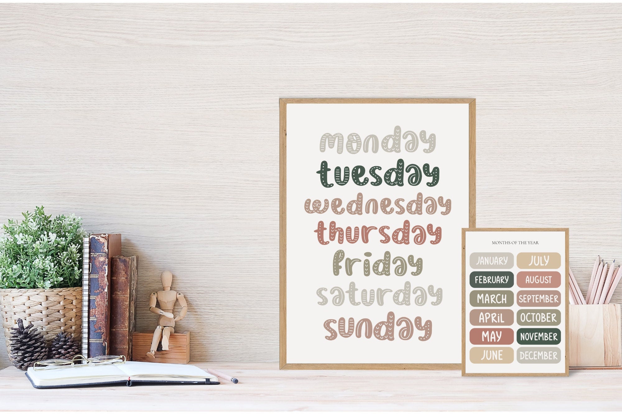 Set of 4 Educational Posters, Montessori Classroom Decor, Homeschool ...