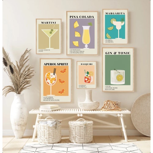 Retro Custom College Bar Posters Set of 6 DIGITAL DOWNLOAD - Etsy