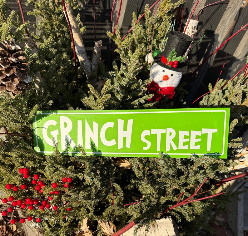 Grinch Parking Sign, Grinch Street - Etsy