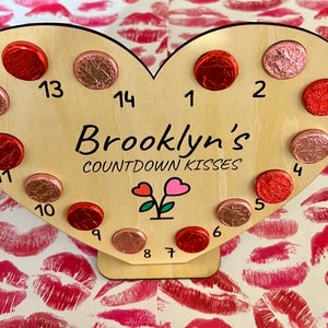 Countdown Kisses Valentines Heart - Etsy