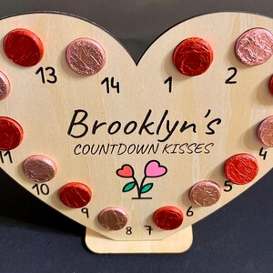 Countdown Kisses Valentines Heart - Etsy