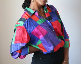 Color block shirt | Etsy