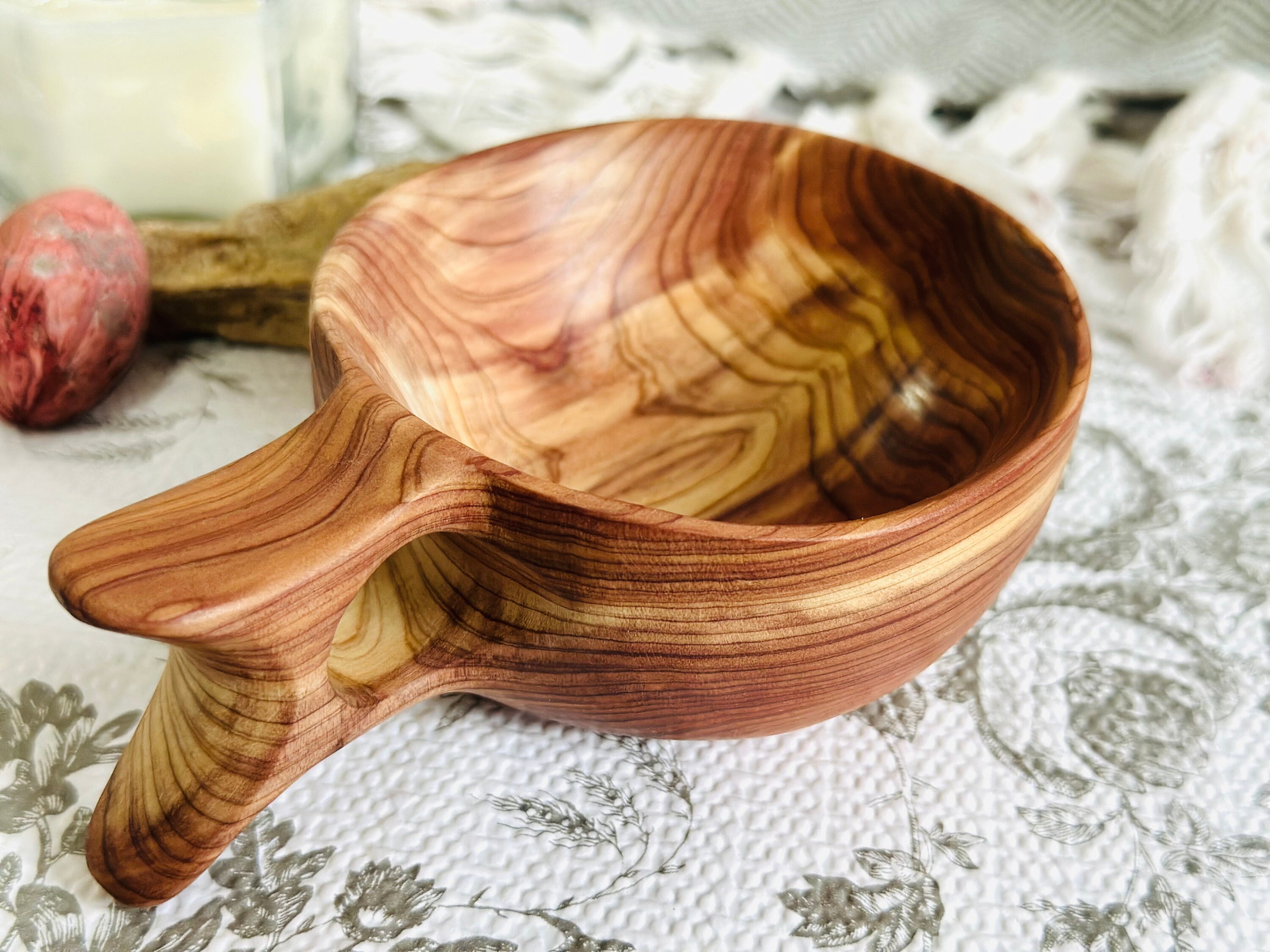 Unique Hand Carved Cedar Wood Kuksa Cup, Burnished and Finished With ...
