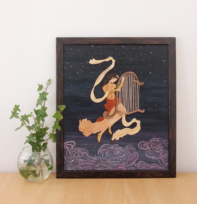 Wooden Artwork 3D Wood Inlay Marquetry Wall Hanging Wood | Etsy