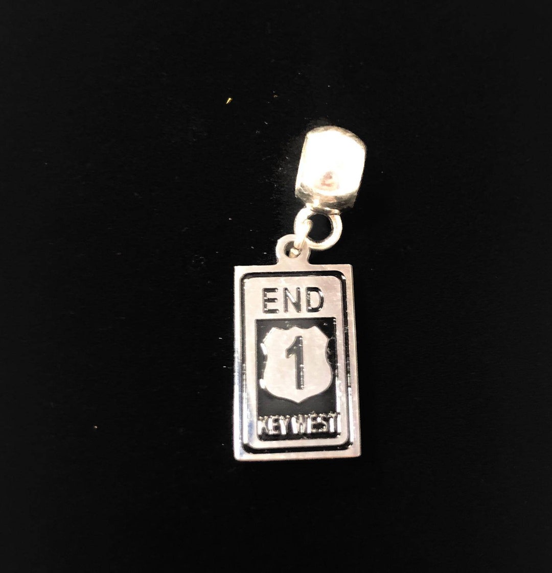 End of the Road Charm - Key West Charm Bracelet. Silver Color. - Etsy