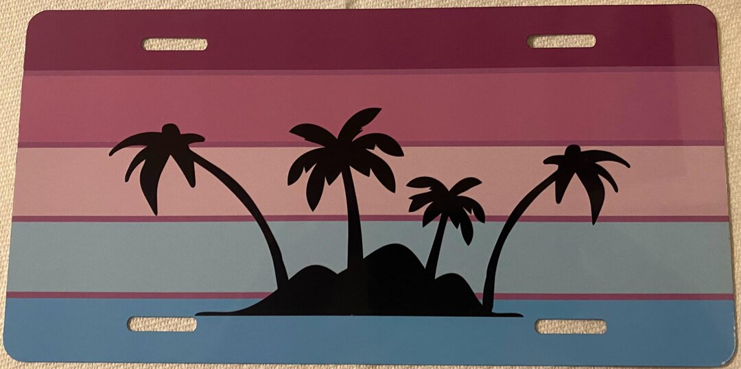 Palm Tree License Plate - Etsy