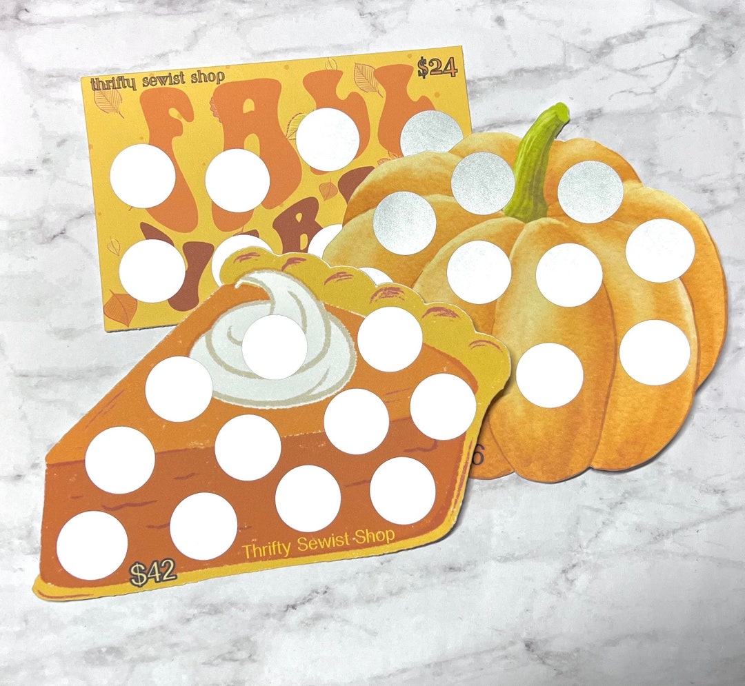Fall Vibes Scratch off Savings Challenges - Etsy