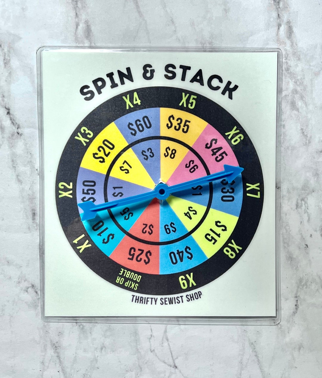 Spin & Stack Laminated Savings Challenge Game - Etsy