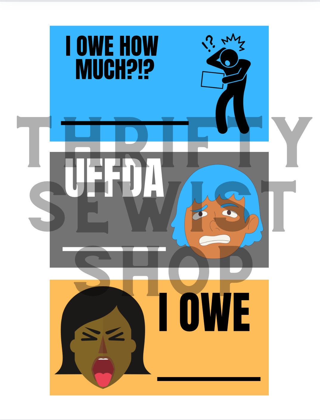 UFFDA IOU Slips Digital Download - Etsy