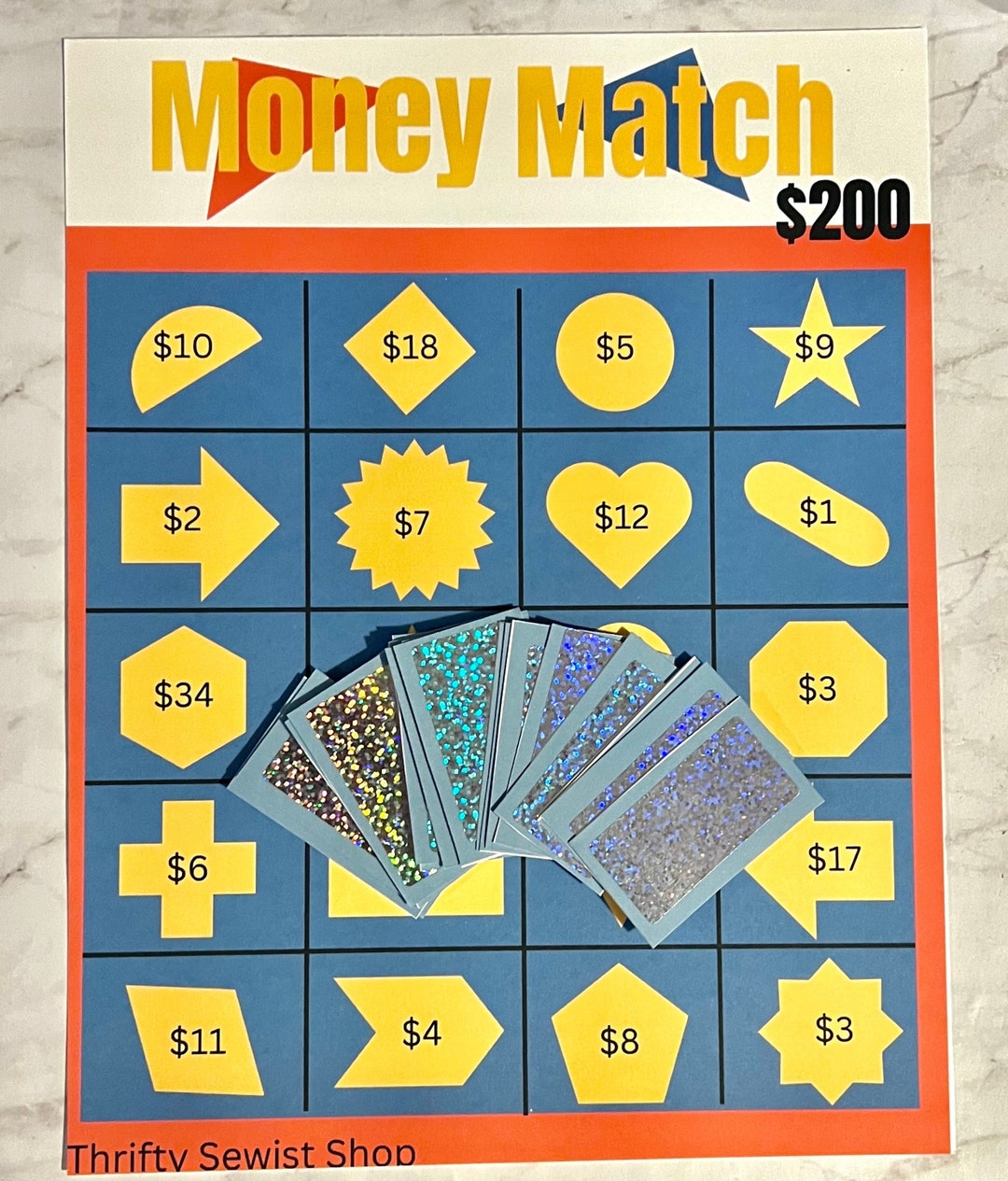 Money Match 8.5" X 11" Scratch off Savings Challenge Game - Etsy